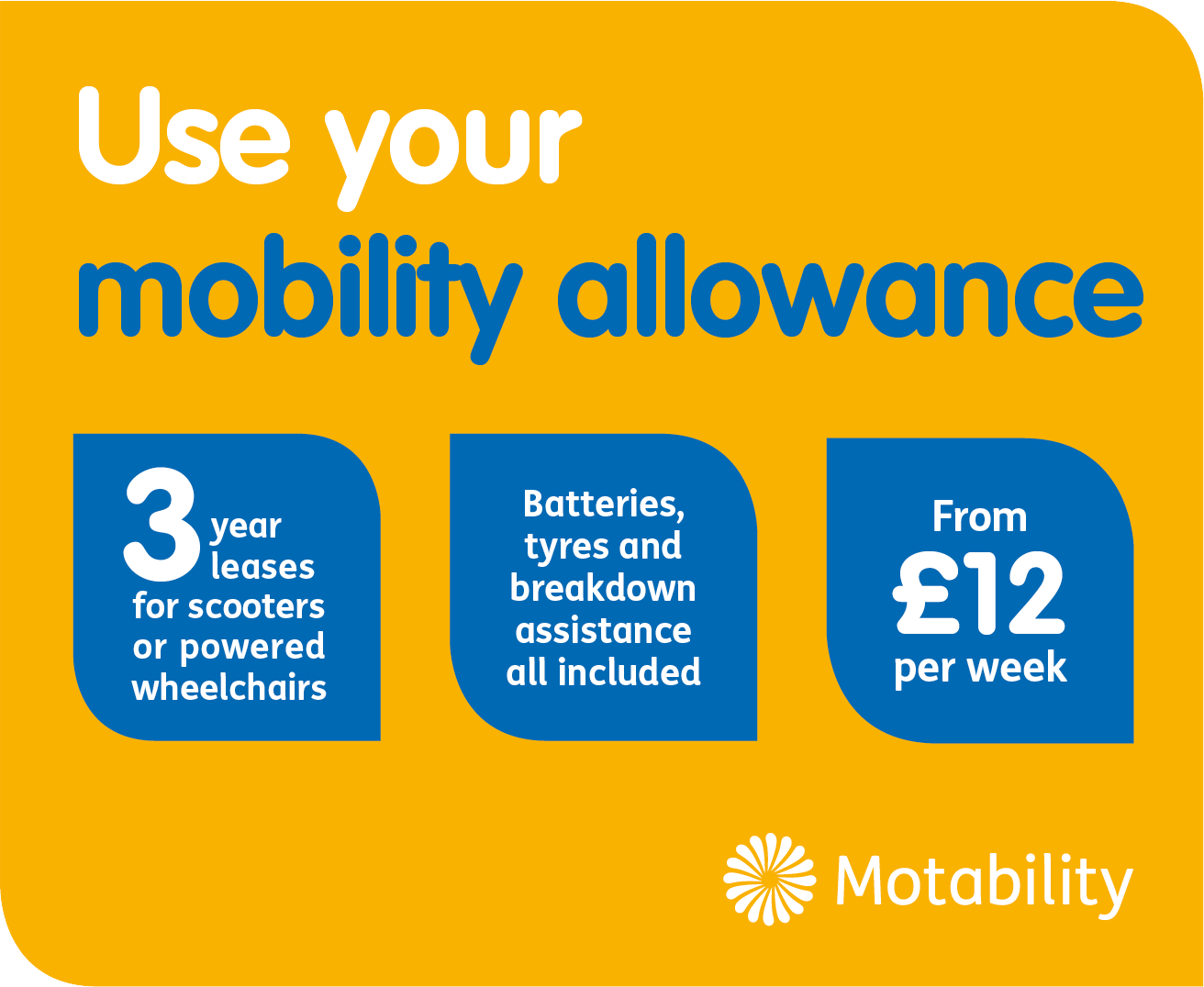 Motability Scheme: Lease a scooter or powered wheelchair